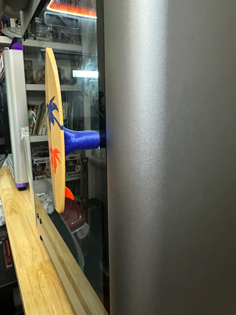 Surfboard Handle for Bambu Front Glass Door by SpectreGadget - MakerWorld