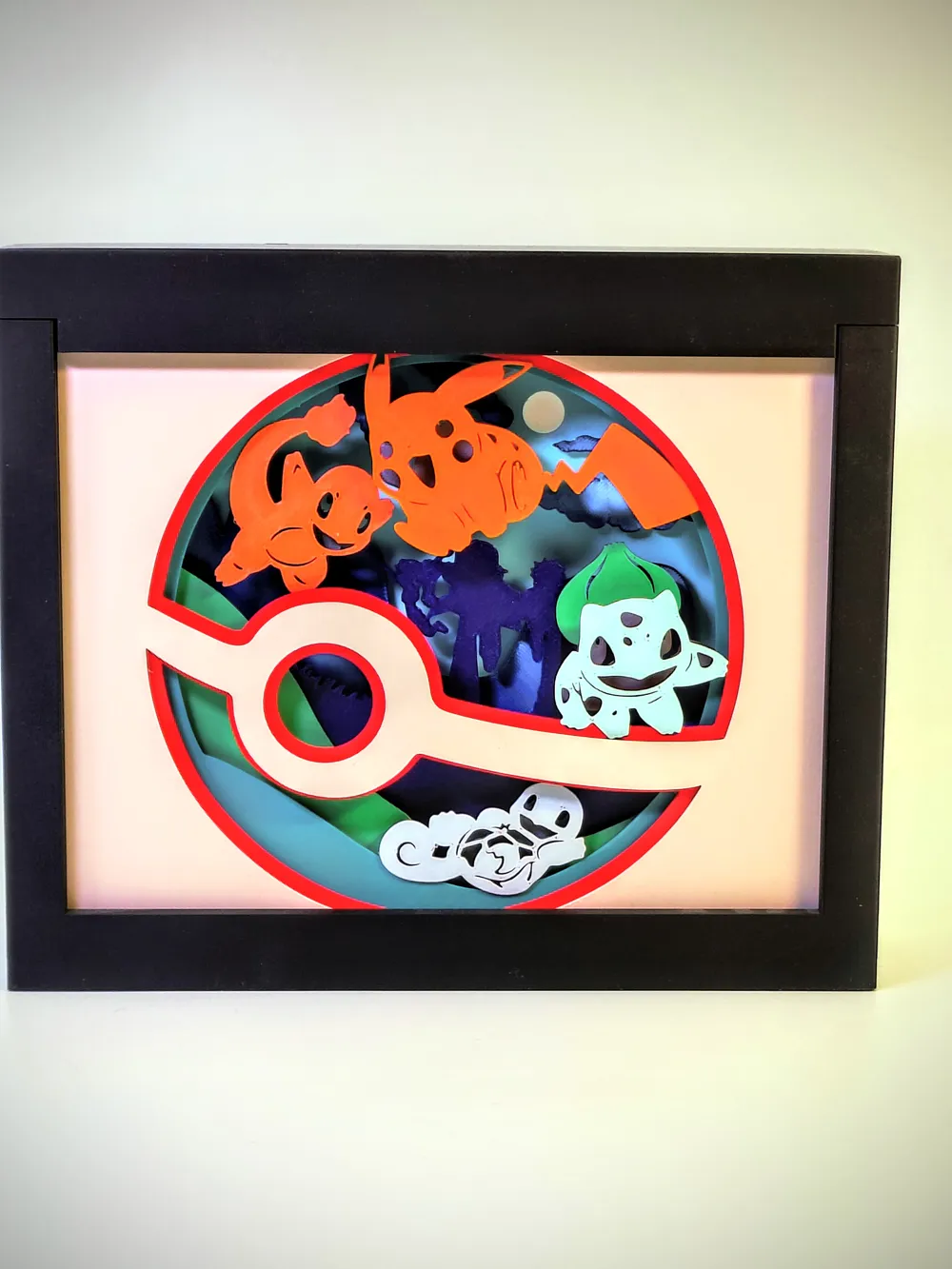 Pokémon Starter Tribute Shadow Box by The Crafty Maker MakerWorld: Download Free 3D Models