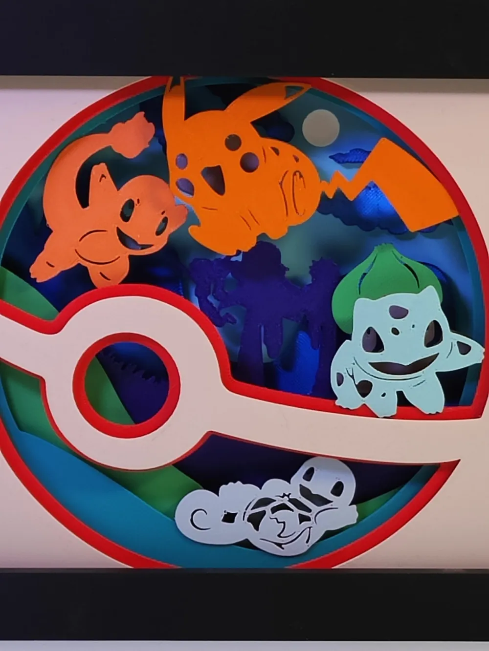 Pokémon Starter Tribute Shadow Box by The Crafty Maker MakerWorld ...