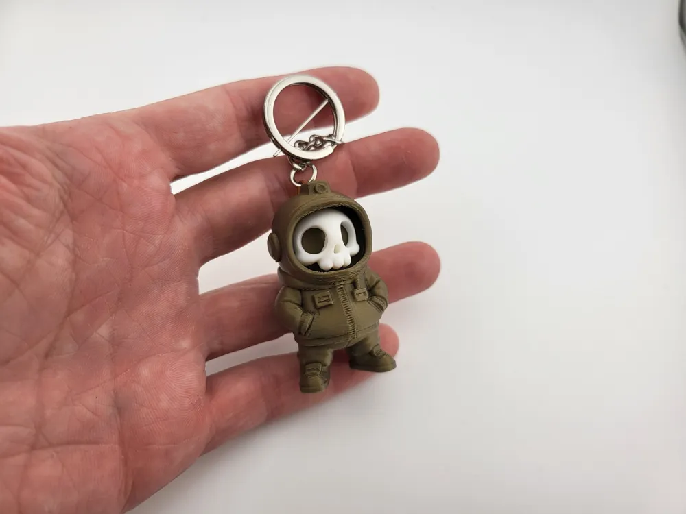 Astronaut Skeleton Keychain Space Mini Figure - Free 3D Print Model ...