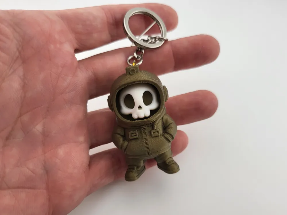 Astronaut Skeleton Keychain Space Mini Figure - Free 3D Print Model ...