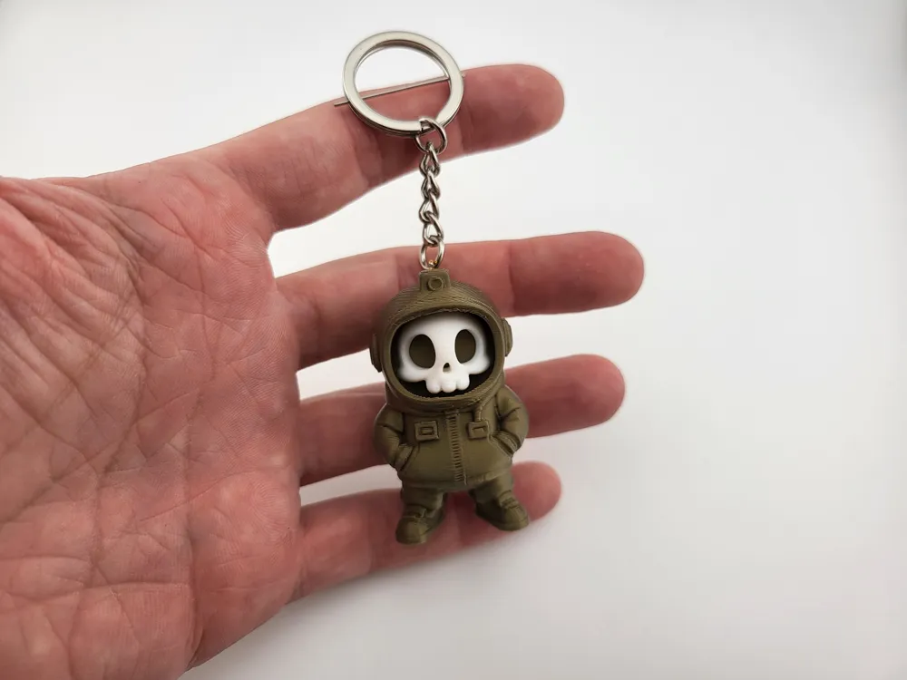 Astronaut Skeleton Keychain Space Mini Figure - Free 3D Print Model ...