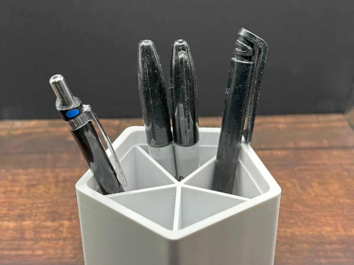 Pentagonal Pen Pot - Free 3D Print Model - MakerWorld