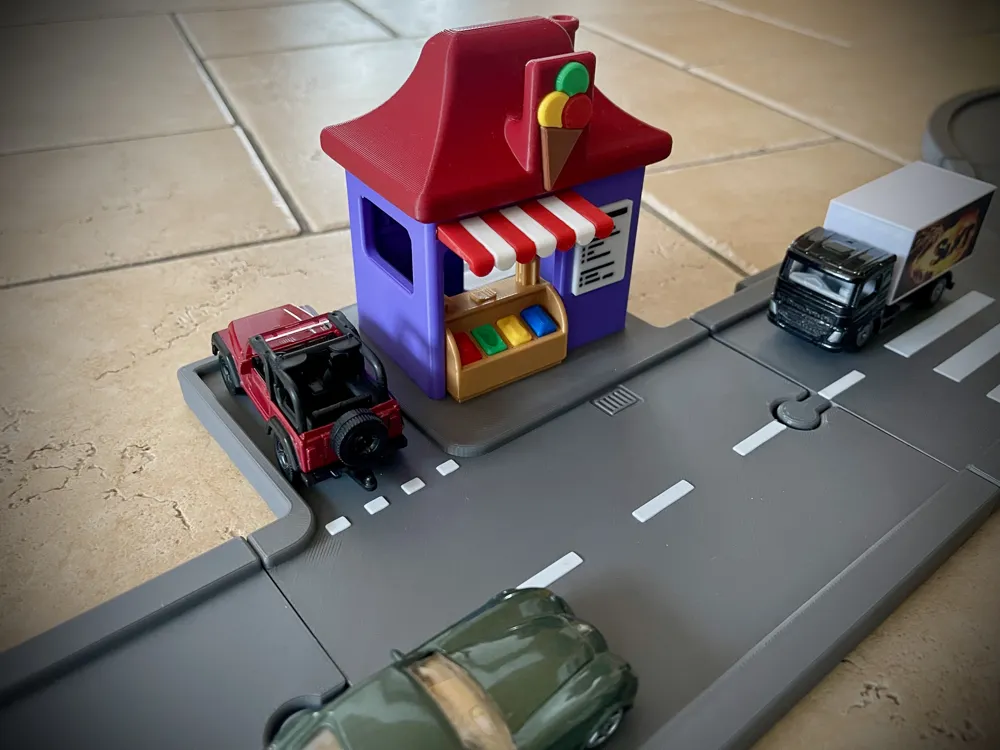 Ice Cream Bar, Toy Car - Brio, Siku compatible - Free 3D Print Model ...