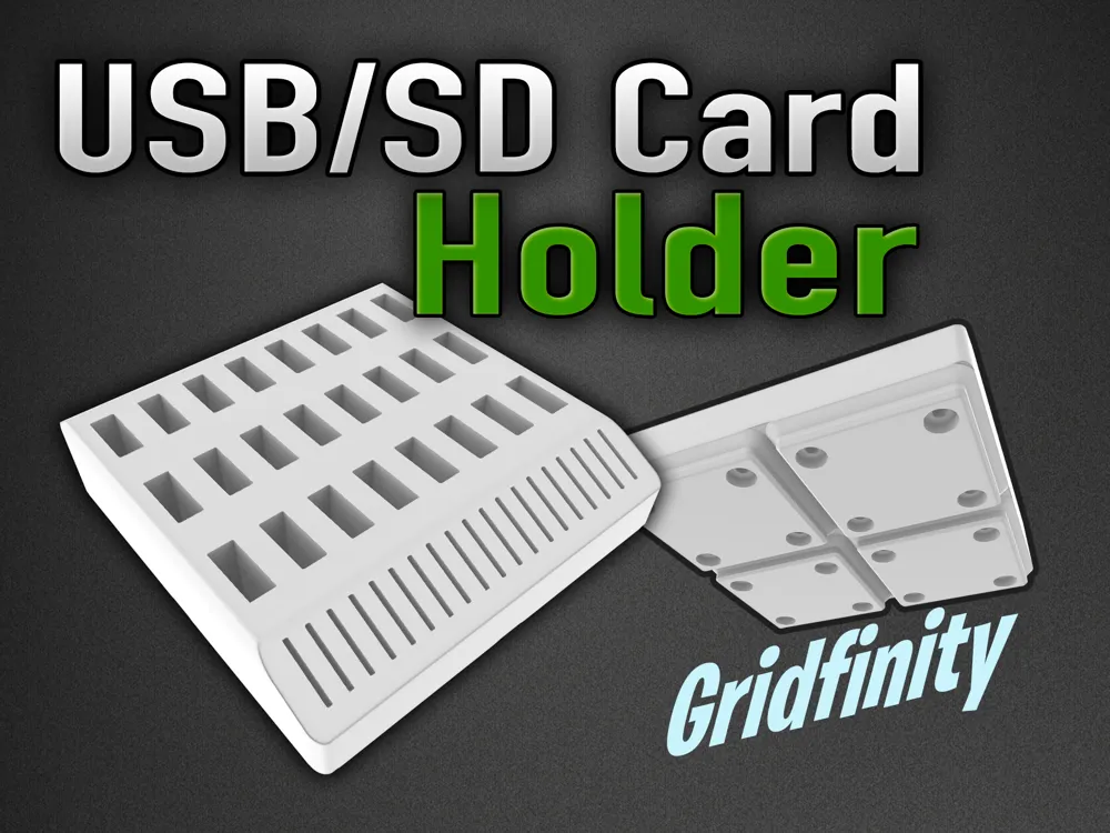 USB / SD Card Holder - 2x2 Gridfinity Remixed by K2_Kevin - MakerWorld