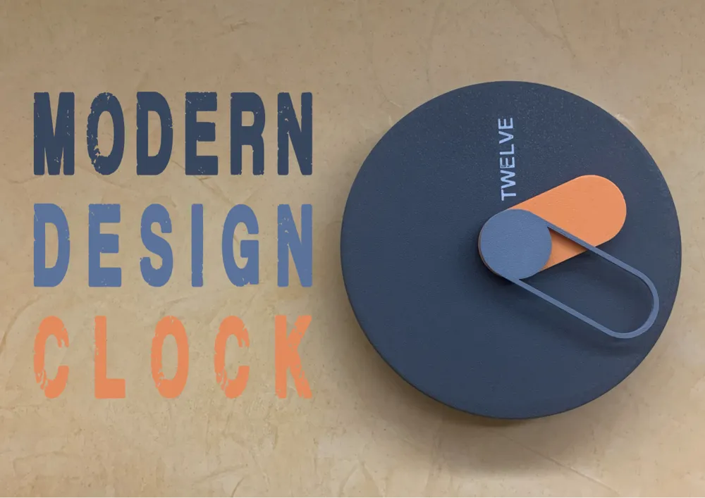 MODERN DESIGN CLOCK by lucky_garages - MakerWorld