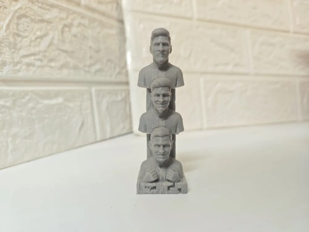 Messi Julián Álvarez Dibu Wooden Totem Argentina - Free 3D Print Model ...