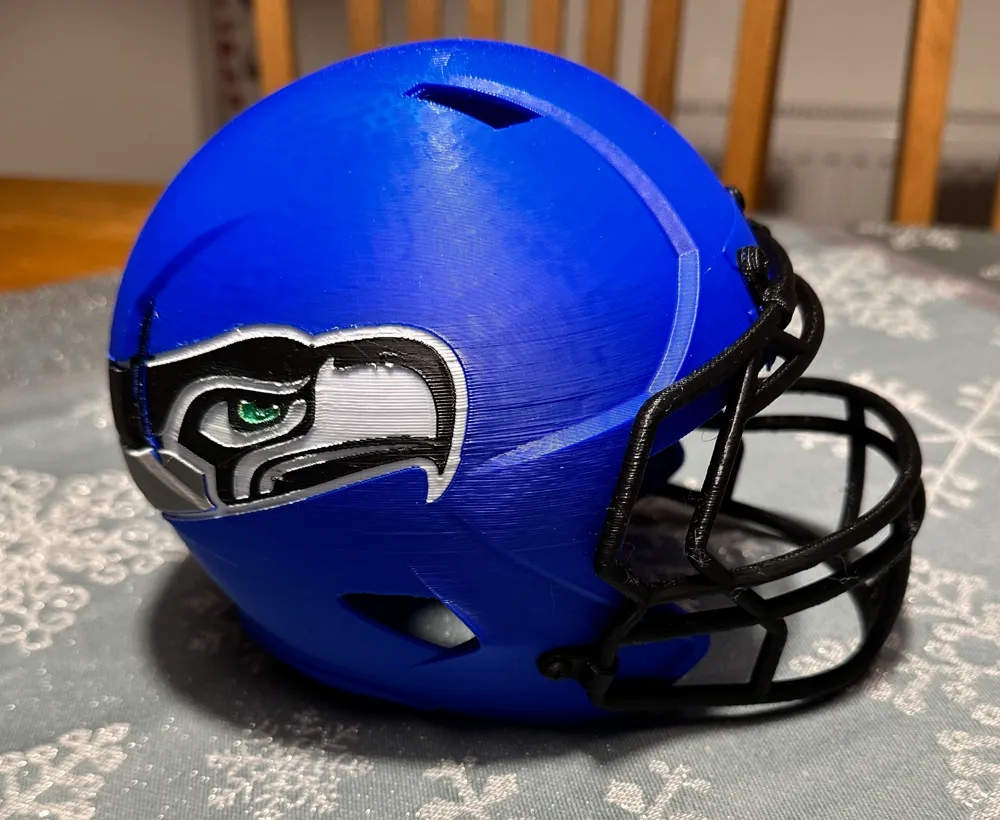 Seahawks Football Helmet Remixed by HAL2001 - MakerWorld