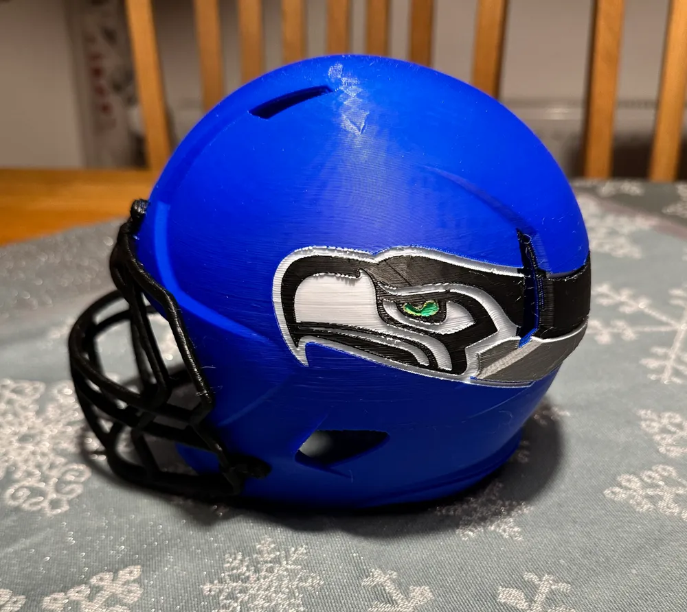 Seahawks Football Helmet Remixed by HAL2001 - MakerWorld