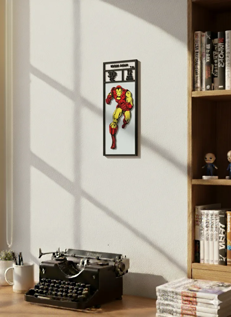 Caja de Esquina de Iron Man - Decoración de Cómic - Modelo de impresión ...