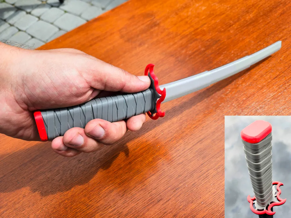 Mini Katana Rengoku x Tanjirou Demon Slayer - Free 3D Print Model ...