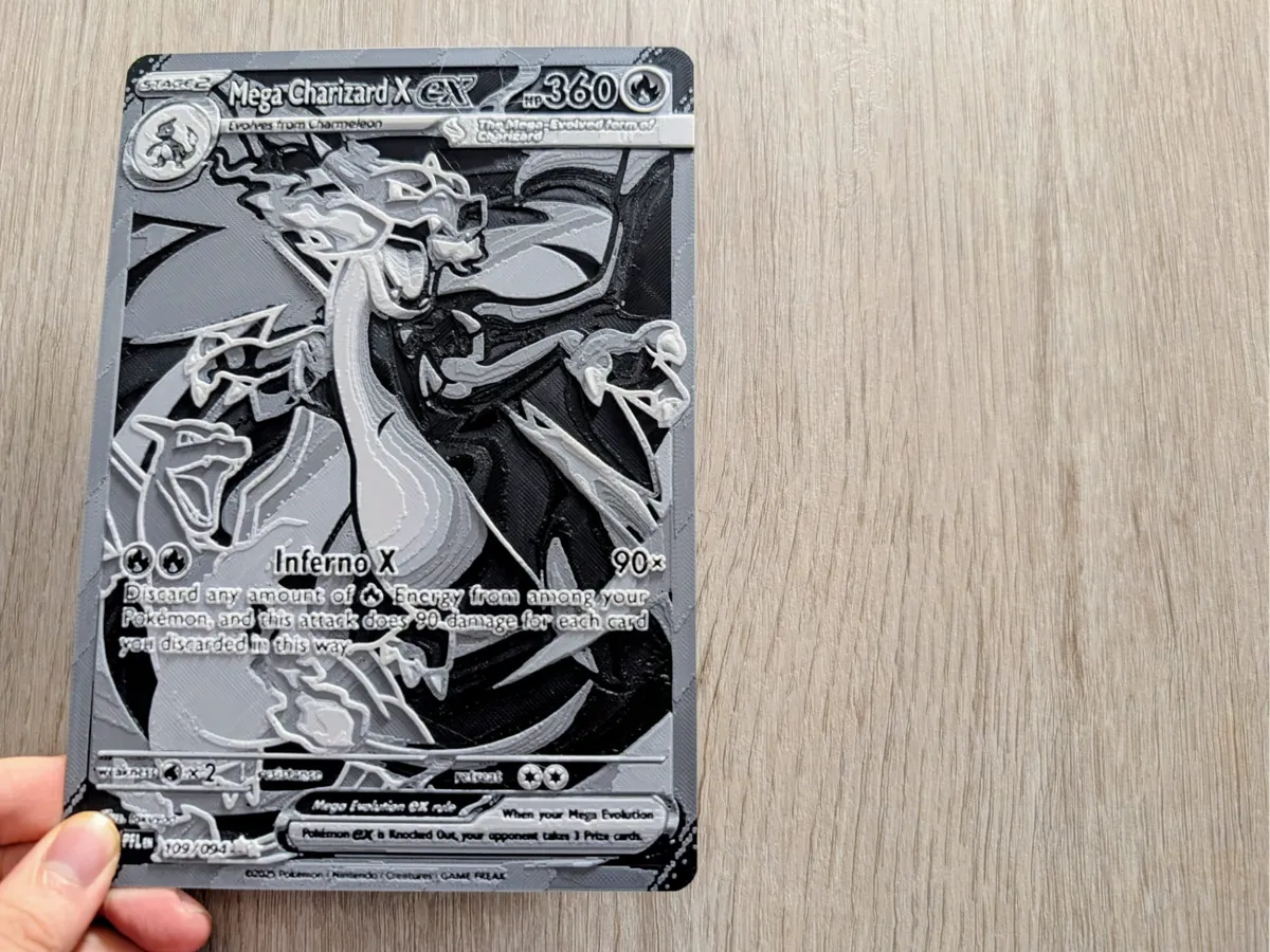 Pokemon PFL-109 Mega Charizard X - Free 3D Print Model - MakerWorld