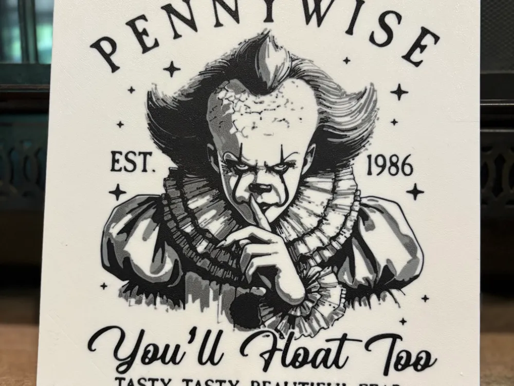 Pennywise Wall Decor Sign by Larry Swope MakerWorld: Download Free 3D ...
