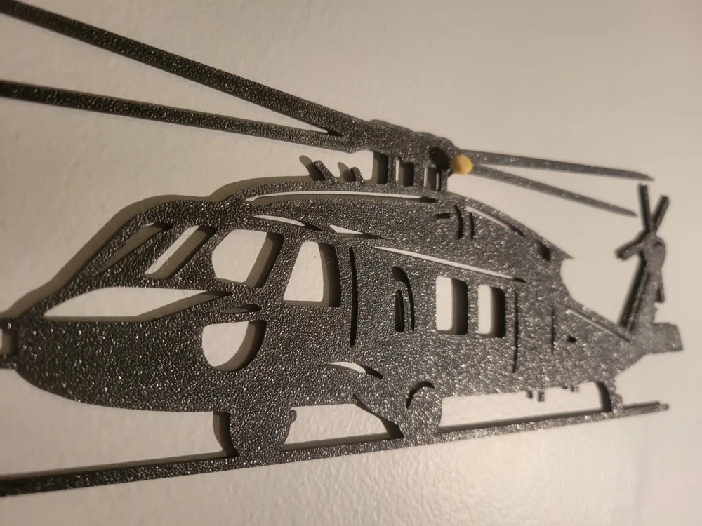 UH-60 BLACKHAWK | 2D WALL ART - Free 3D Print Model - MakerWorld