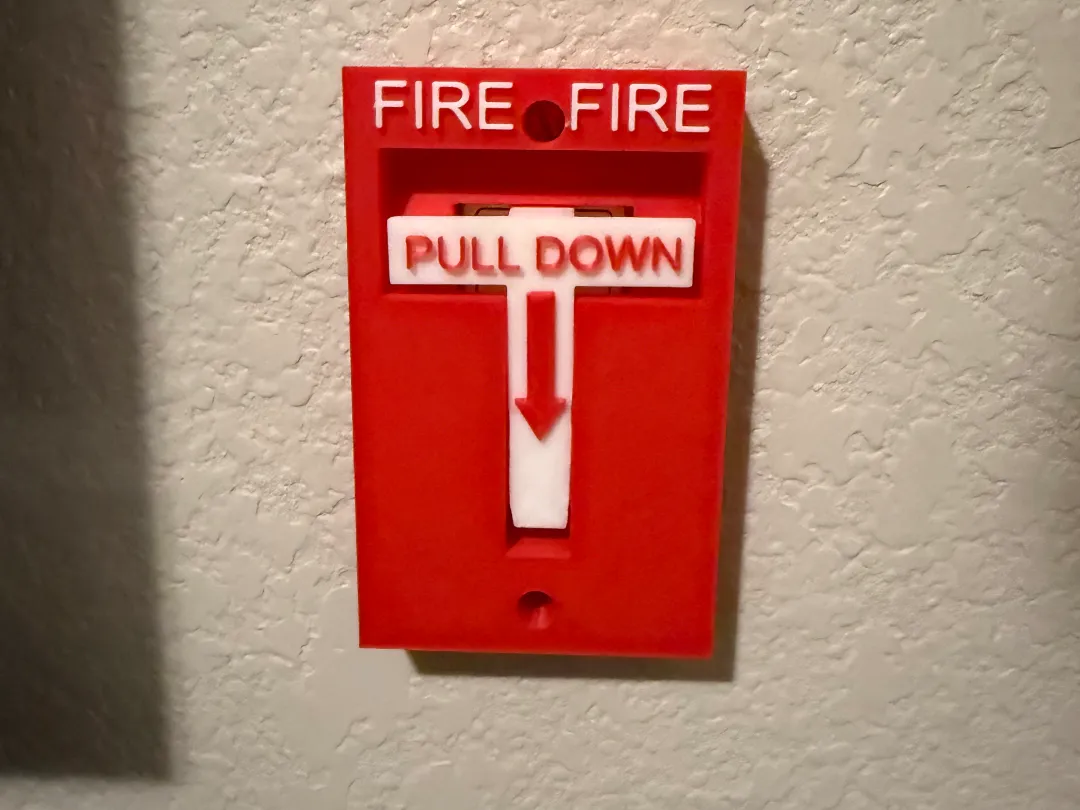 Fire Alarm Light Switch Cover (ROCKER LIGHTS) - Free 3D Print Model ...