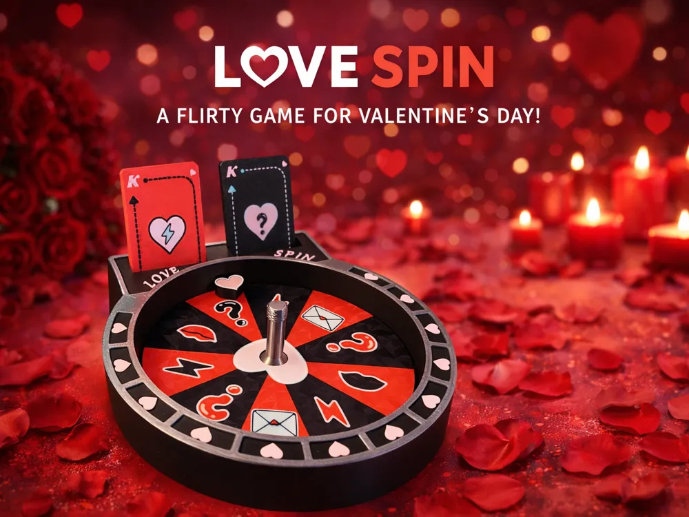 Valentine's Day game - LOVE SPIN - Free 3D Print Model - MakerWorld