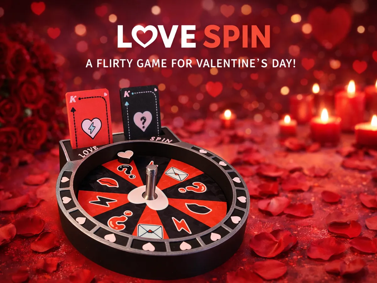 Valentine's Day game - LOVE SPIN - Free 3D Print Model - MakerWorld