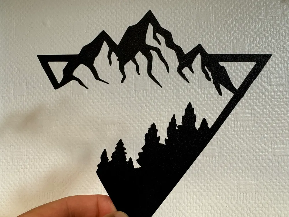 Wall deco mountain shape by G3dFactory - MakerWorld