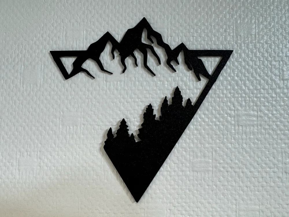 Wall deco mountain shape by G3dFactory - MakerWorld