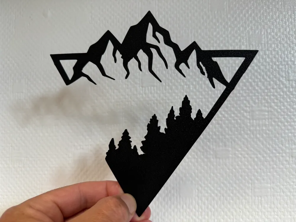 Wall deco mountain shape by G3dFactory - MakerWorld