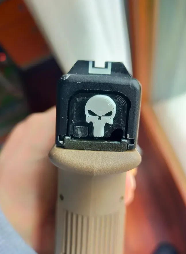 Glock back plate Punisher Remixed by Derek MakerWorld: Download Free 3D ...