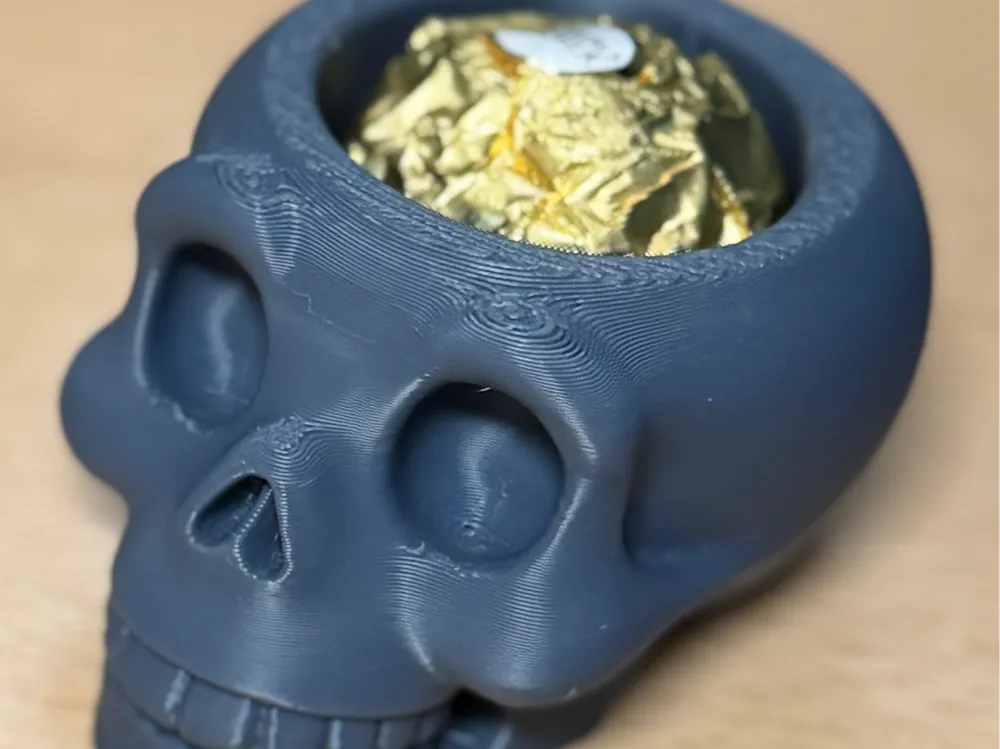Rocher Praline Skull - Free 3D Print Model - MakerWorld