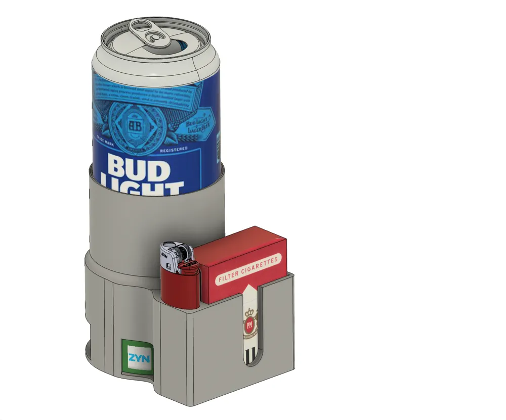 The Bro Holder V1 - Cigs Snus (zyn) Beer Lighter - Free 3D Print Model ...