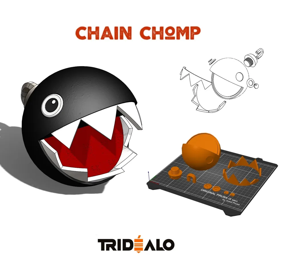 Chain Chomp (Dog Super Mario) by Tridealo.Impresiones MakerWorld ...