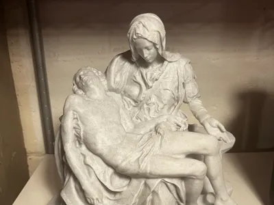 Michelangelo's Pietà: Saint Mary and Jesus, High-Resolution Remixed by ...