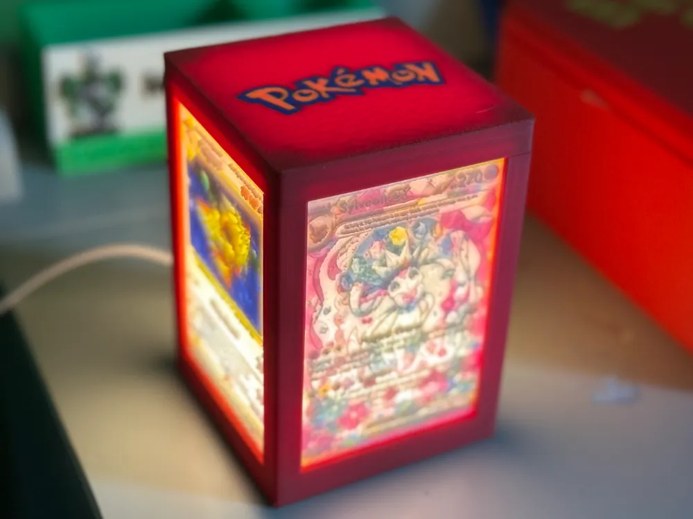 PokéGlow Cube: Legendary Card Lightbox - Free 3D Print Model - MakerWorld