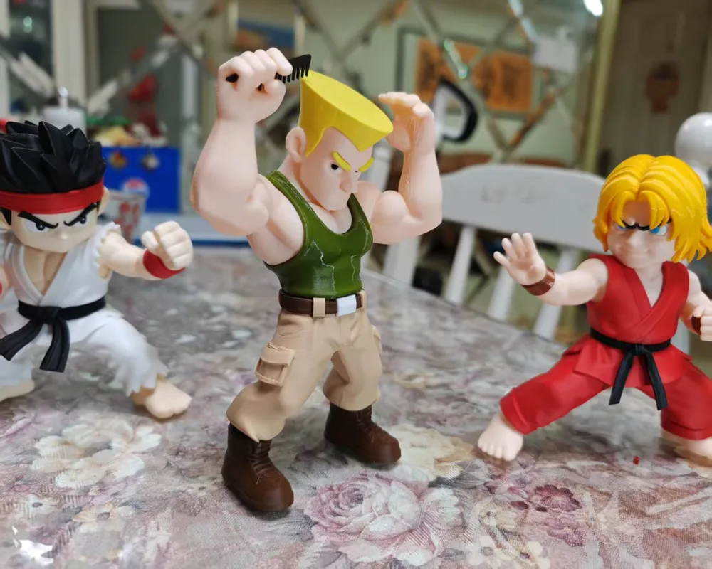 Street Fighter Chibi Guile Impresión por Partes (No Requiere AMS ...
