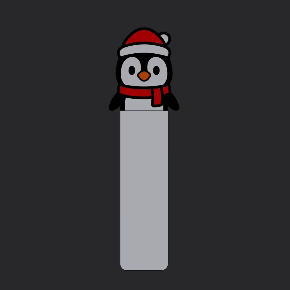 Christmas Penguin Bookmark – wintery and waddly by Jonas MakerWorld: Download Free 3D Models