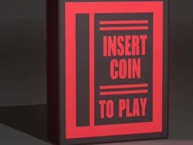Insert Coin – Retro Arcade Sign by Liuk_00 MakerWorld: Download Free 3D ...