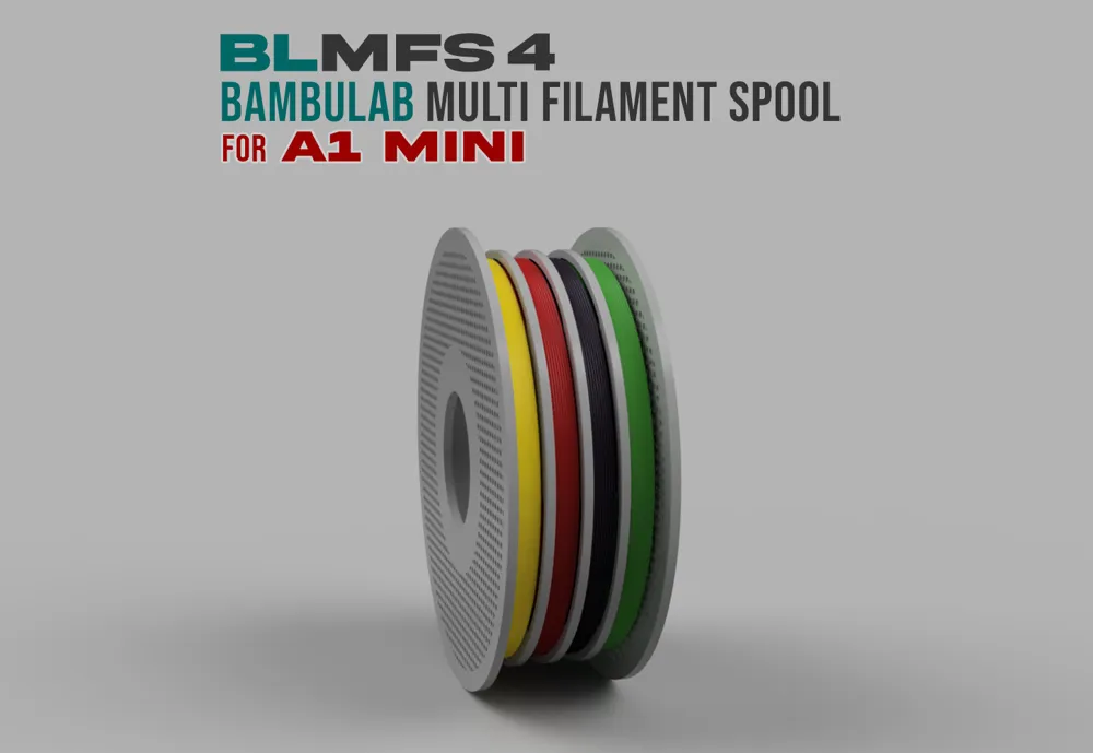 Bambulab Multi Filament Spool for A1 MINI- 4 Filaments - Free 3D Print ...