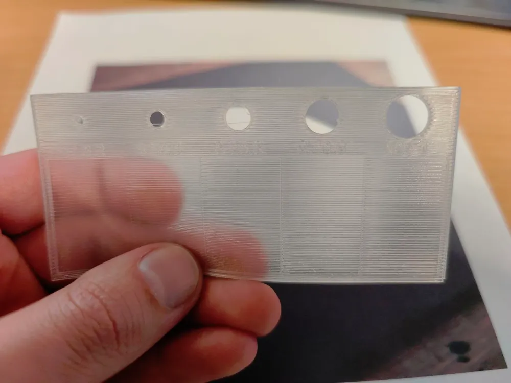 Perfect TPU printing Profile / Color Sample & hole test by Lox-3D ...