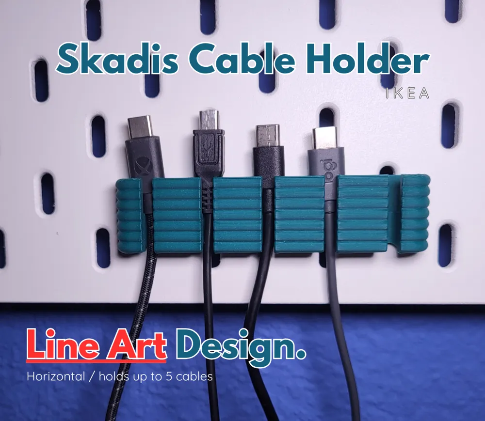 Cable Holder Ikea Skadis by Big Kev 3D - MakerWorld