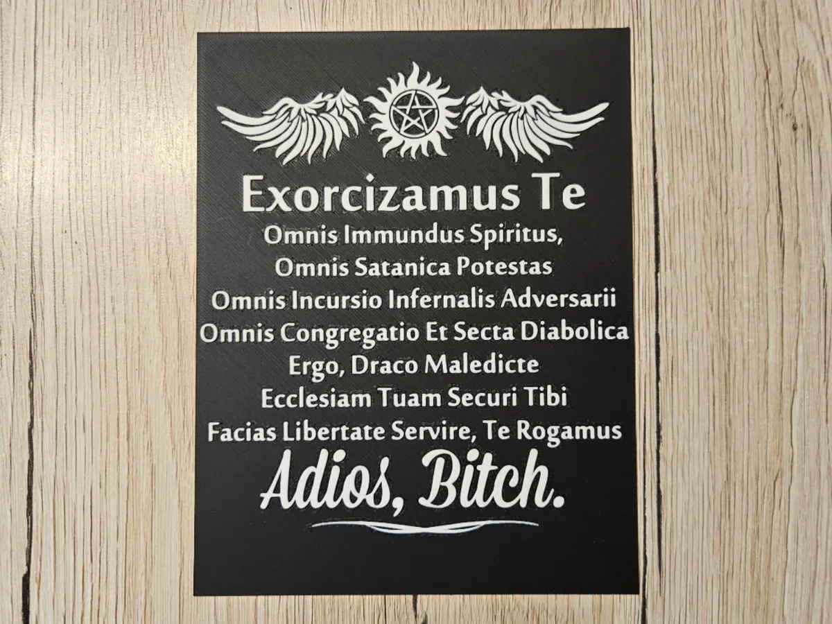 Hueforge exorcisme Supernatural - Free 3D Print Model - MakerWorld