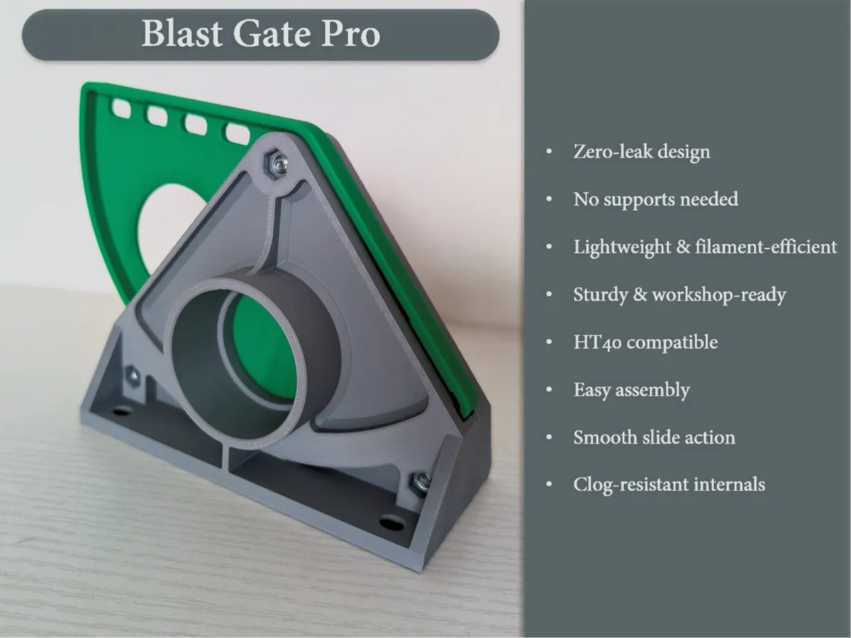 Ultimate Workshop Blast Gate by Rafflex MakerWorld: Download Free 3D Models