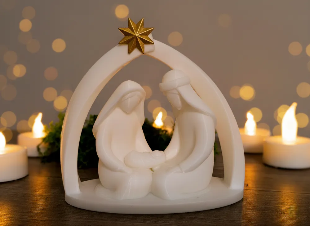 Minimalist Modern Nativity Scene - Free 3D Print Model - MakerWorld