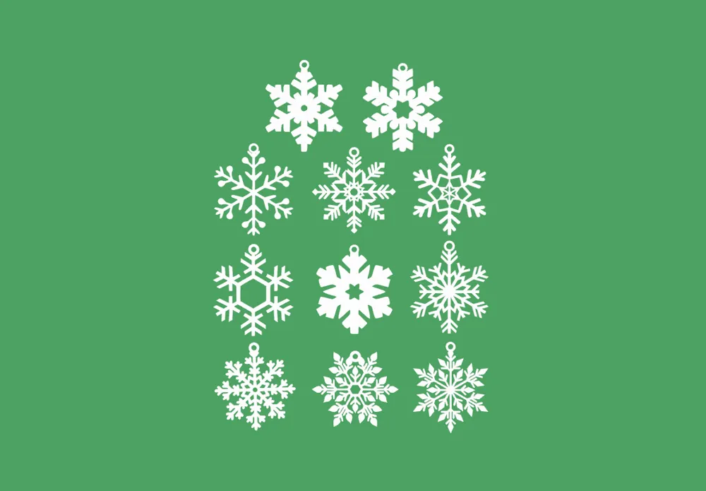 11 Snowflake Ornaments with loops! by DR3D_Prints - MakerWorld