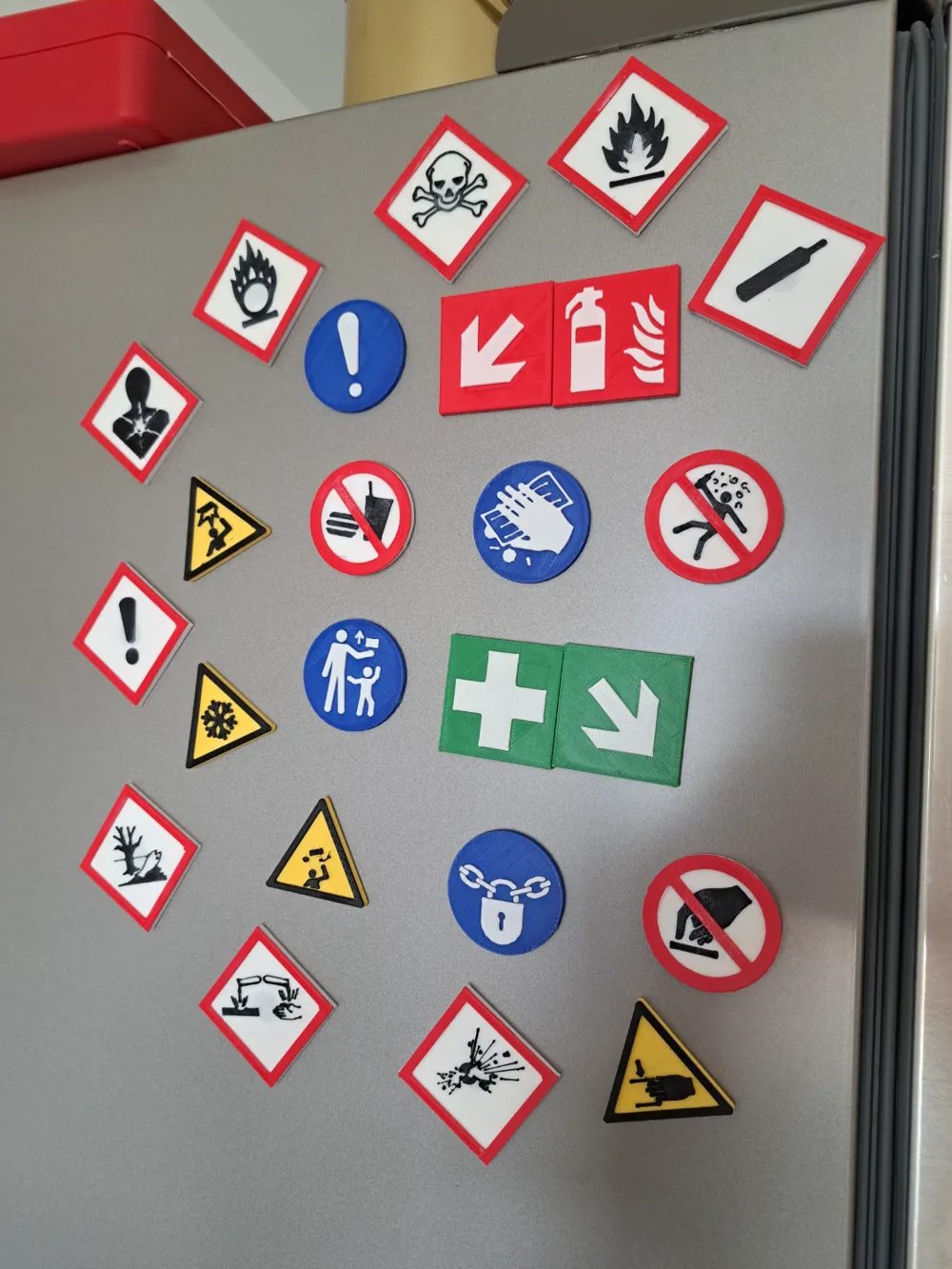 Warning Sign Magnets - ISO 7010 by Drunken_Monkey - MakerWorld