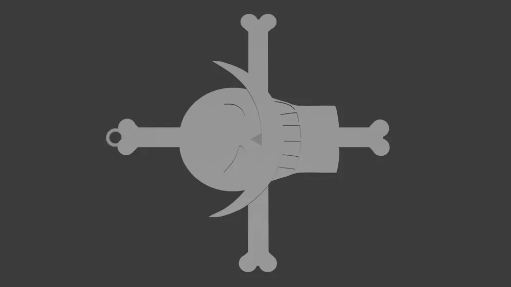 one piece white beard jolly roger keychain by Silhouette_Designs ...