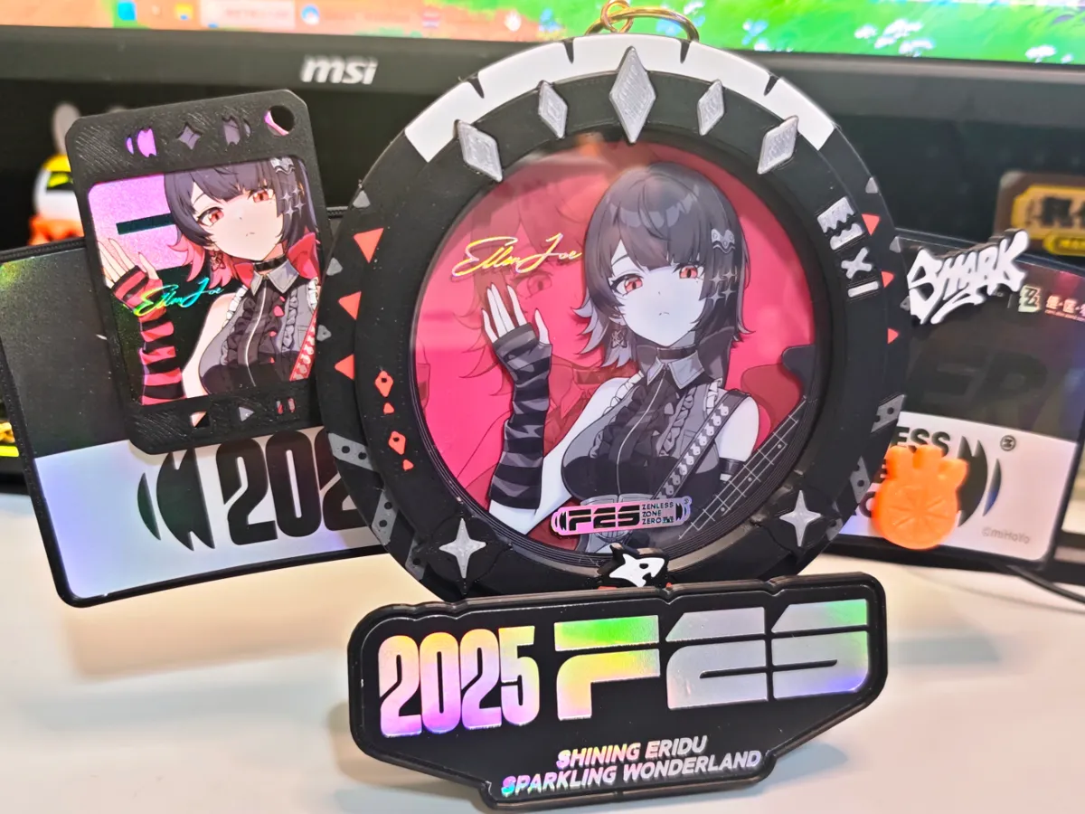 Colaboração 茶百道 绝区零 艾莲圆鲨鲨: descanso de copo, chaveiro magnético ...