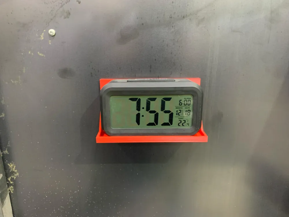 Dollarama digital clock magnet shelf - Free 3D Print Model - MakerWorld