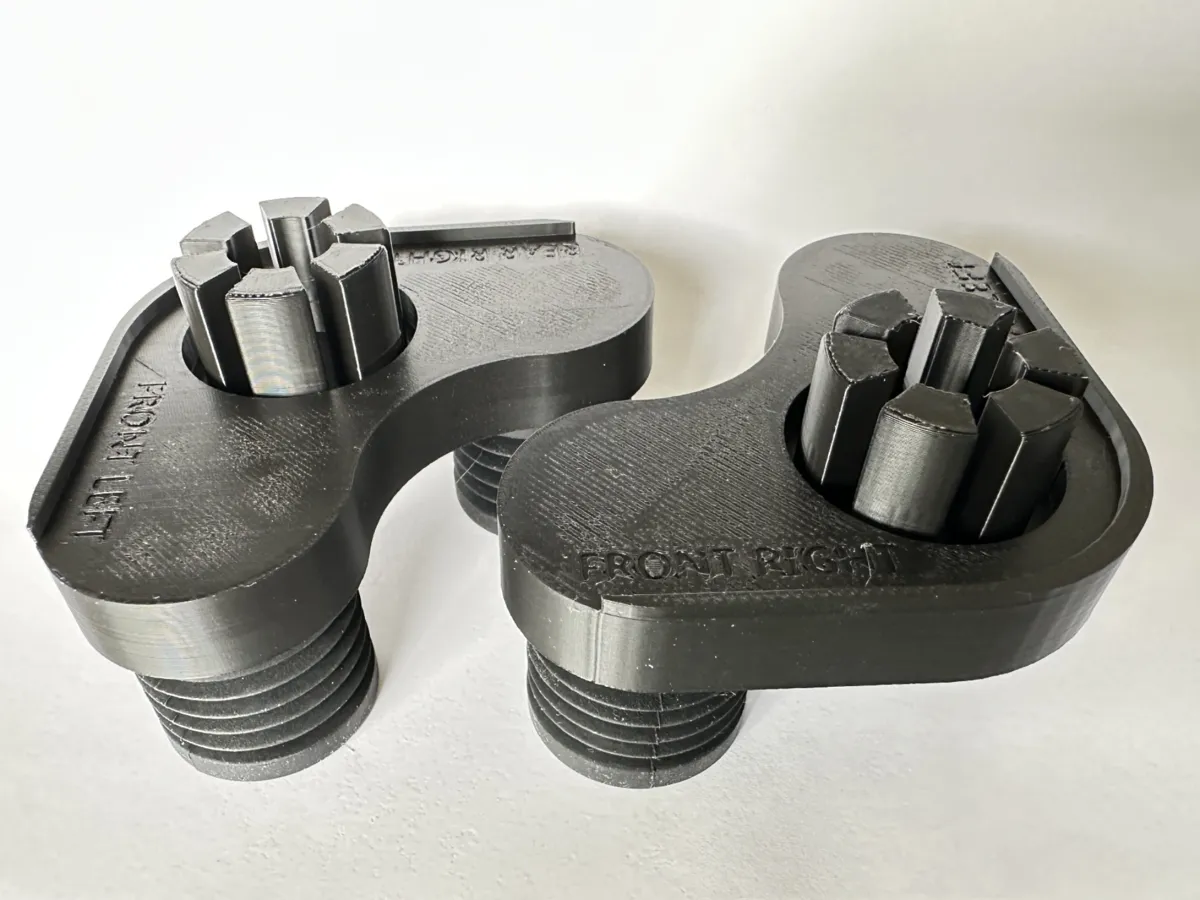 P1S Dual Anti Vibration Feet with Labels - Free 3D Print Model - MakerWorld