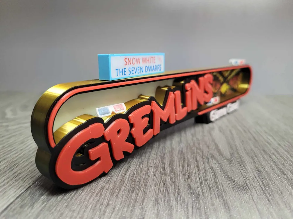 Gremlins movie logo sign - Free 3D Print Model - MakerWorld