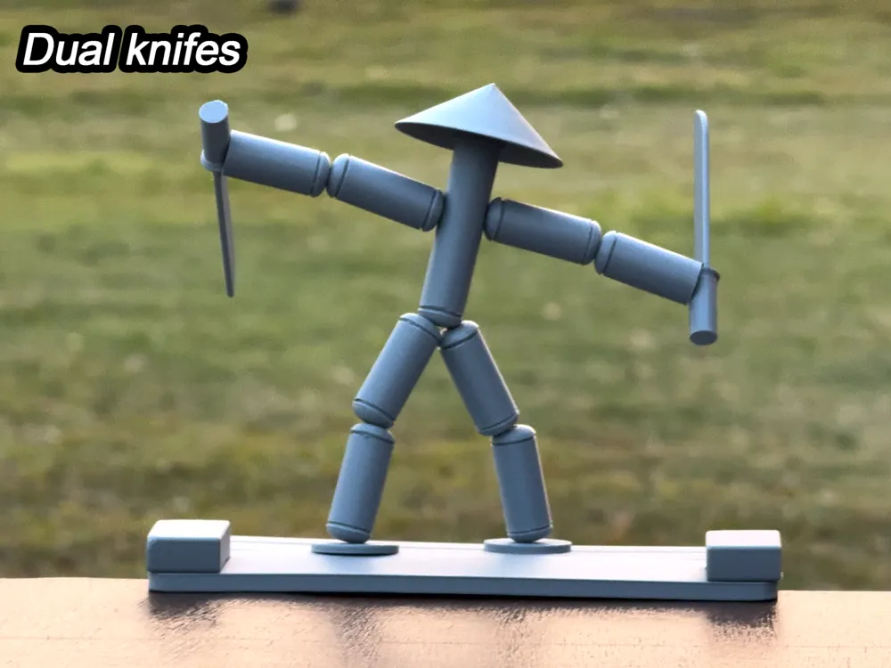 Bambu Man 3D Print Stick Fighter Toy - Free 3D Print Model - MakerWorld