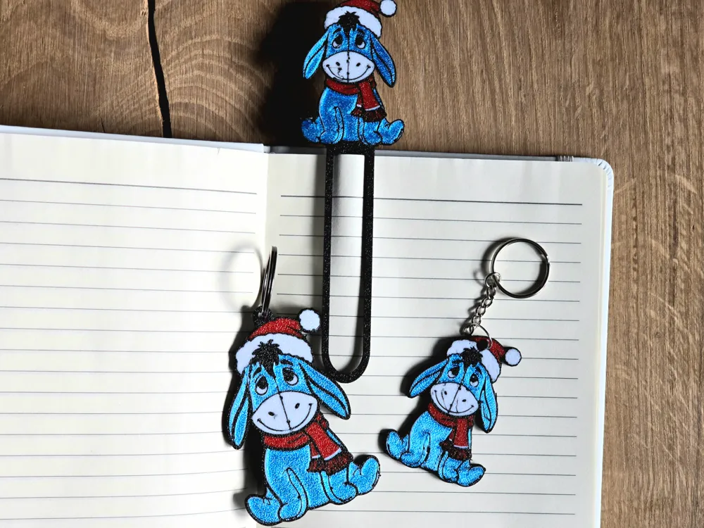 Christmas Eeyore bookmark - 4 colors by Goomol DIY - MakerWorld