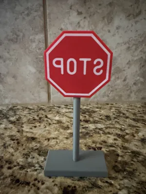 Backrooms Stop Sign - Free 3D Print Model - MakerWorld