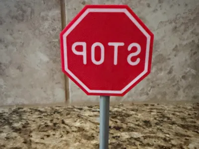 Backrooms Stop Sign - Free 3D Print Model - MakerWorld